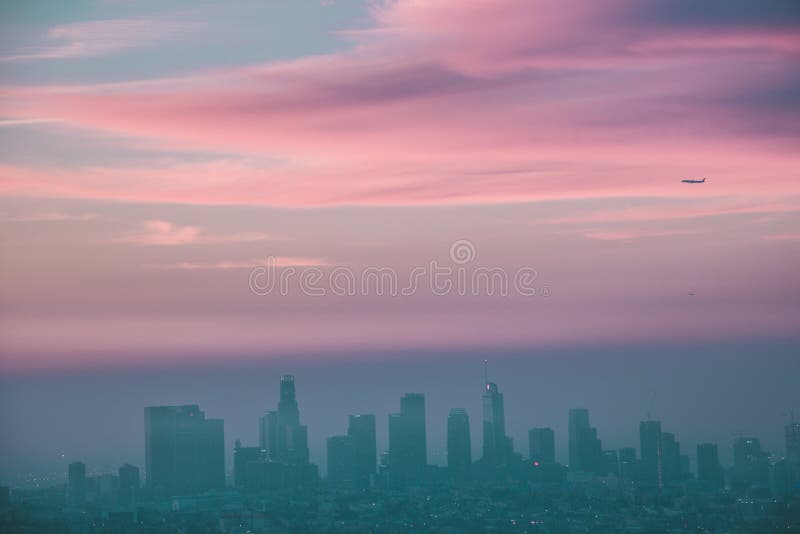 Top View Of High Rise Buildings Under Sunset Stock Image - Image of ...