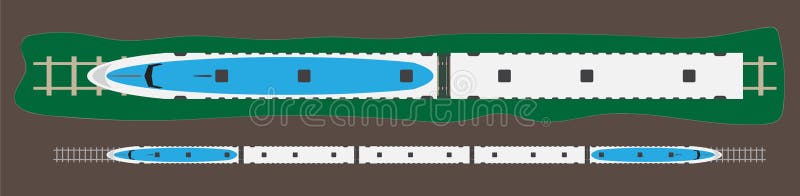 Top View of High Speet Train Stock Illustration - Illustration of ...