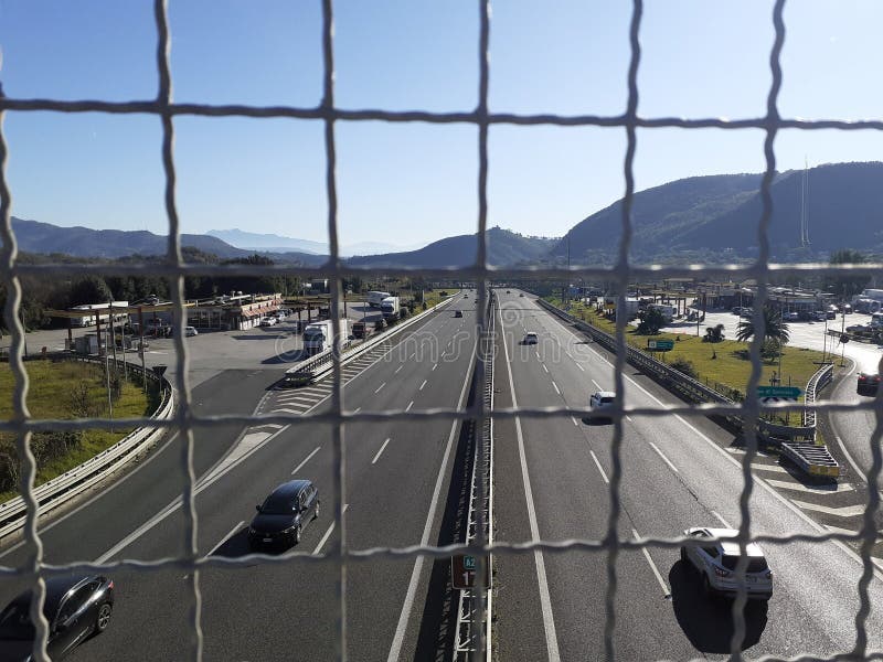 Top View of Highway Overpass,Salerno,Italy,December 27,2024, Editorial ...