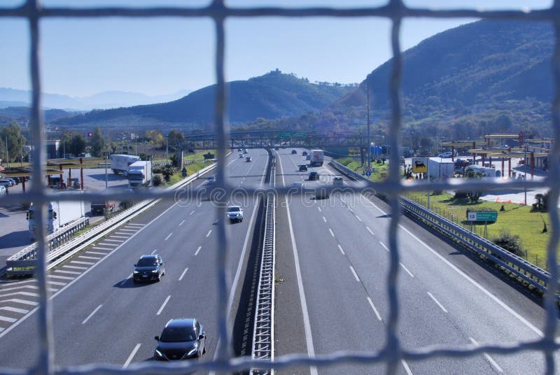 Top View of Highway Overpass,Salerno,Italy,December 27,2024, Editorial ...