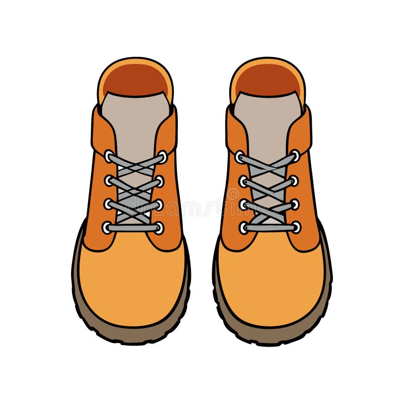 Top View of Hiking Boots Over Isolated Transparent Background Stock ...