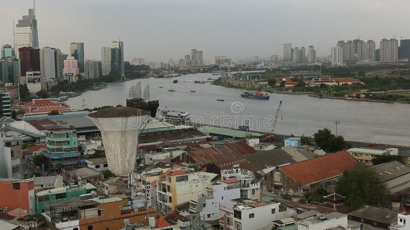 Top View of Ho Chi Minh City (Saigon) Stock Video - Video of light ...