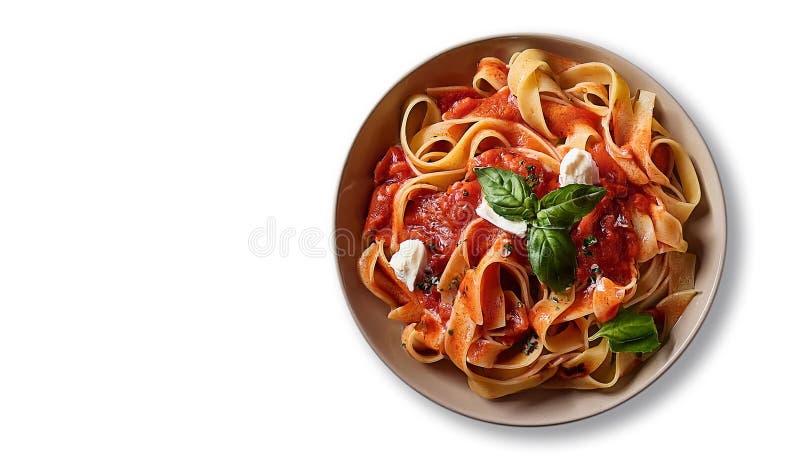 Top View of Home-cooked Tagliatelle Pasta Stock Illustration ...