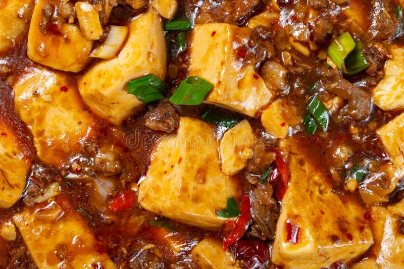 Top View Home Made Mapo Tofu Close Up Stock Image - Image of tasty ...