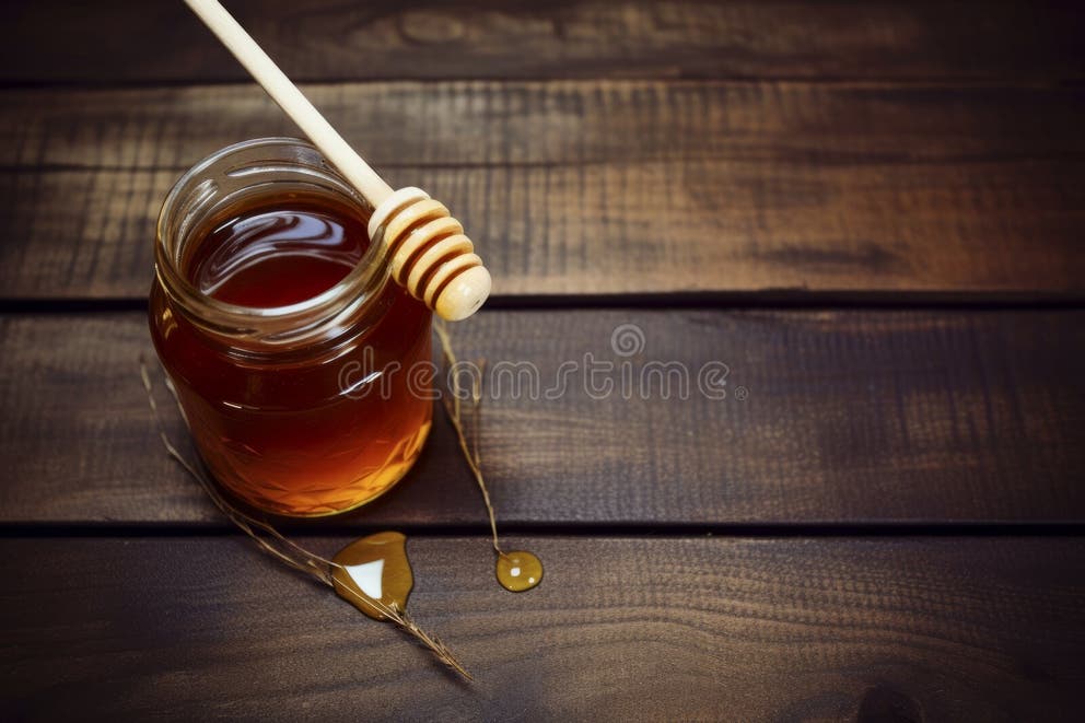 Top View Honey Drizzle Composition Stock Illustration - Illustration of ...