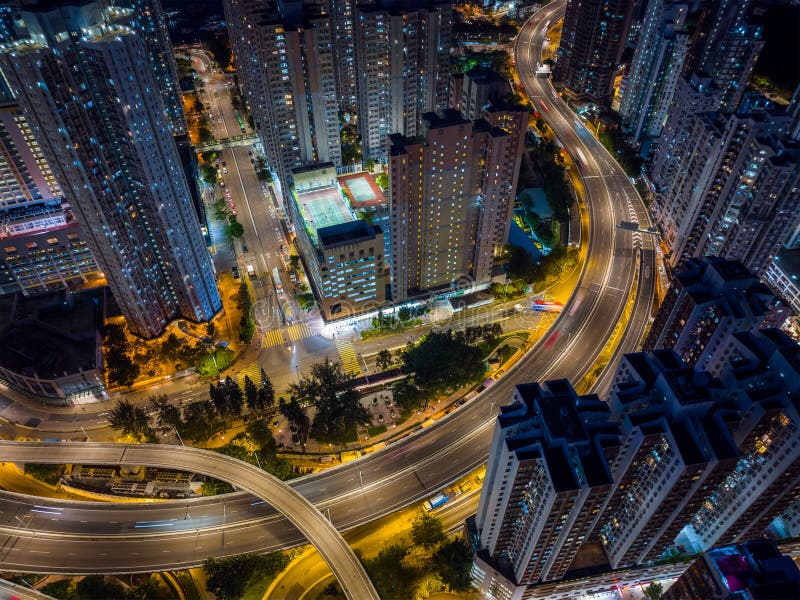 Top view of Hong Kong city stock photo. Image of aerial - 245361828