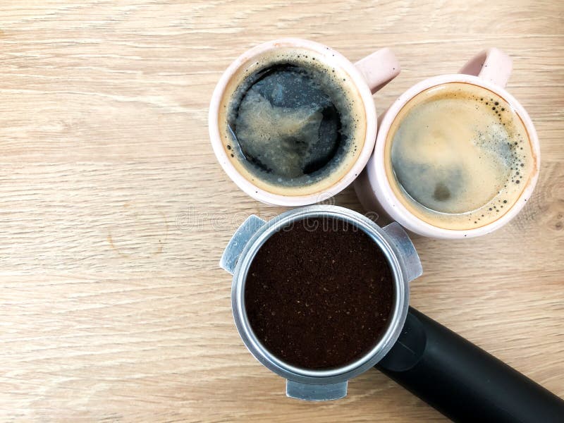 Top view of coffee cup stock photo. Image of cafe, transparent - 135706186