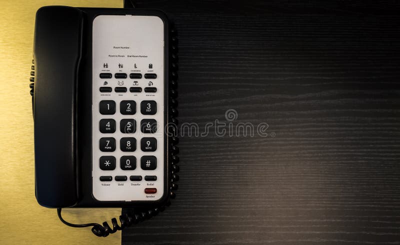 Top View Hotel Telephone for Service Communication Stock Photo - Image ...