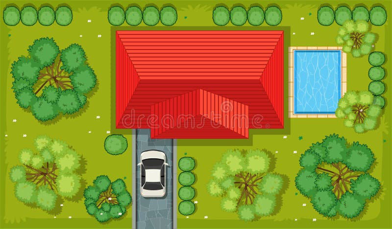 Aerial View Cartoon Garden Stock Illustrations – 205 Aerial View ...