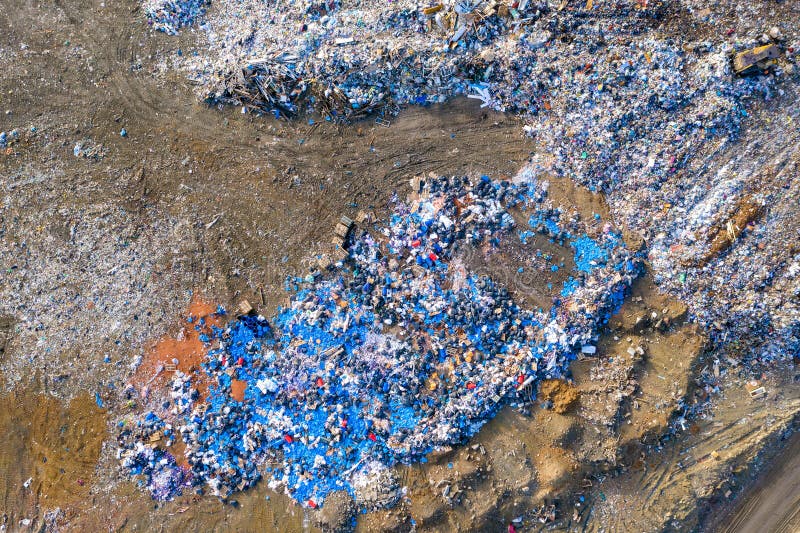 Top View of Huge Dump of Toxic and Household Waste. the Problem of ...