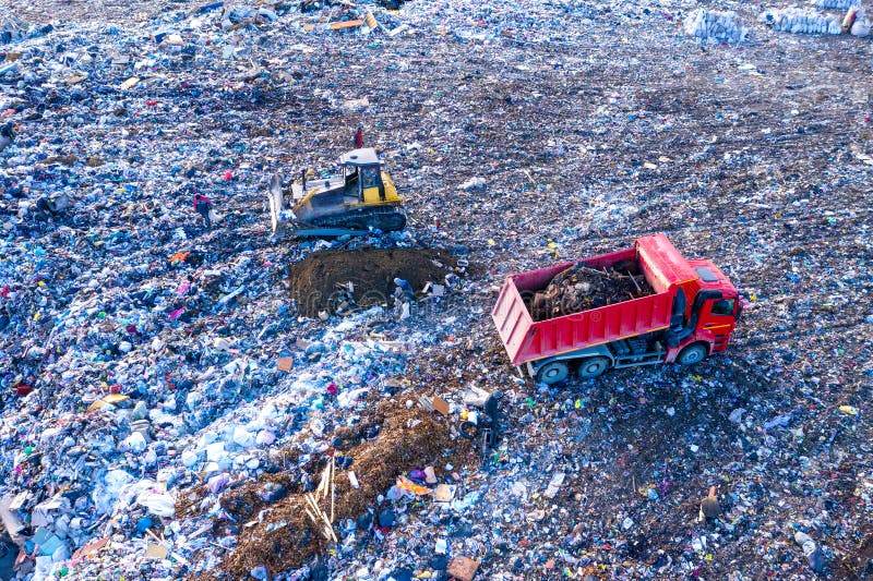 Top View of Huge Dump of Toxic and Household Waste. the Problem of ...