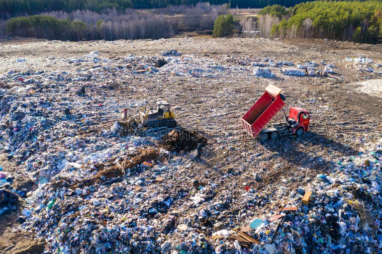 Top View of Huge Dump of Toxic and Household Waste. the Problem of ...