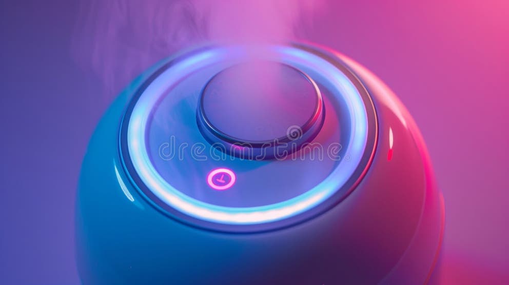 The Top View of a Humidifier Showing the Adjustable Mist Control and ...