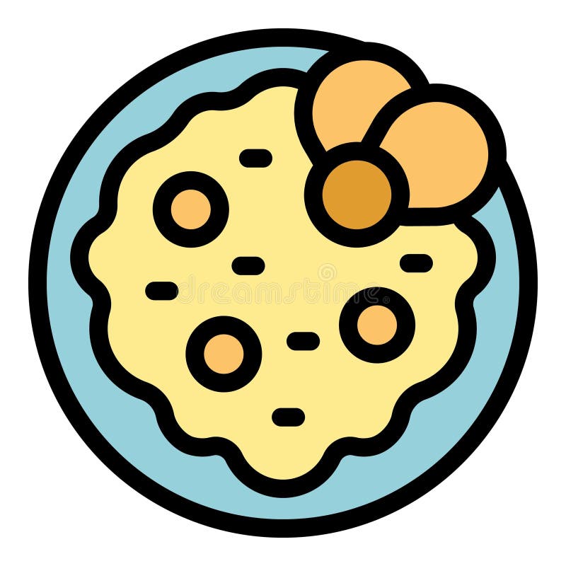 Top View Hummus Plate Icon Vector Flat Stock Vector - Illustration of ...