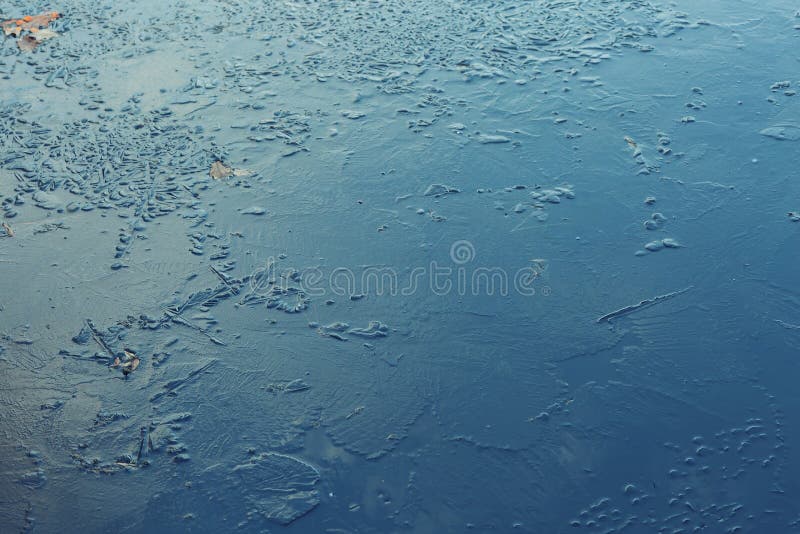 Abstract Surface of Ice Water on the Lake Stock Image - Image of ...