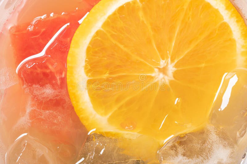Top View Iced Fruit Drink Closeup Stock Photo - Image of healthy ...