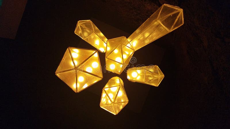 Top View Illuminated Crystal Display Stock Photo - Image of celebration ...