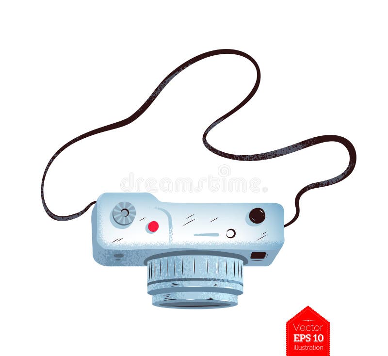 Top View Illustration of Photo Camera Stock Vector - Illustration of ...