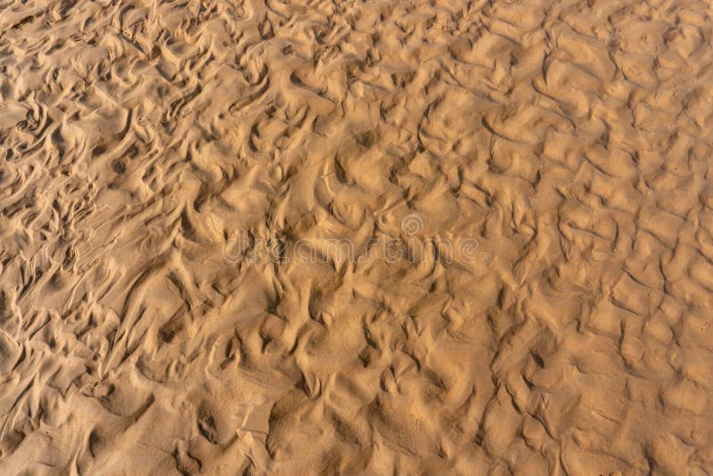 Top View Image of Brown Wet Sand Wave Textured on the Beach Stock Photo ...