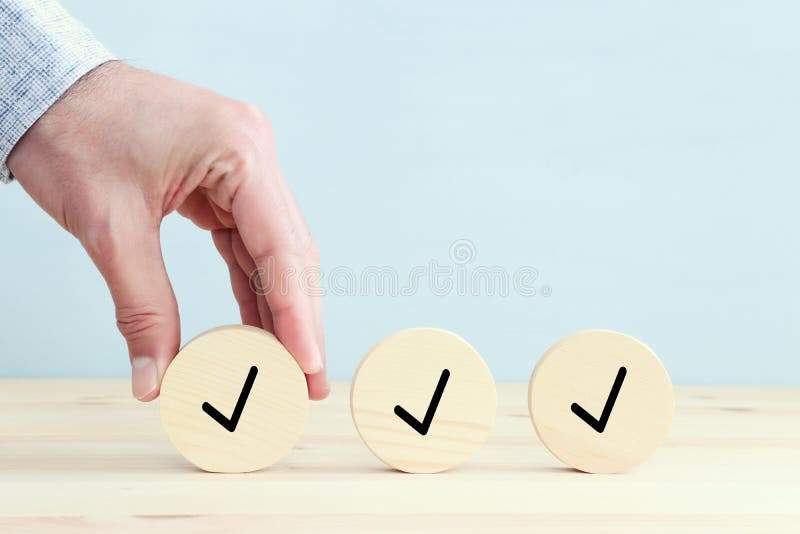 Top View Image of Check Mark Concept Stock Photo - Image of proactive ...