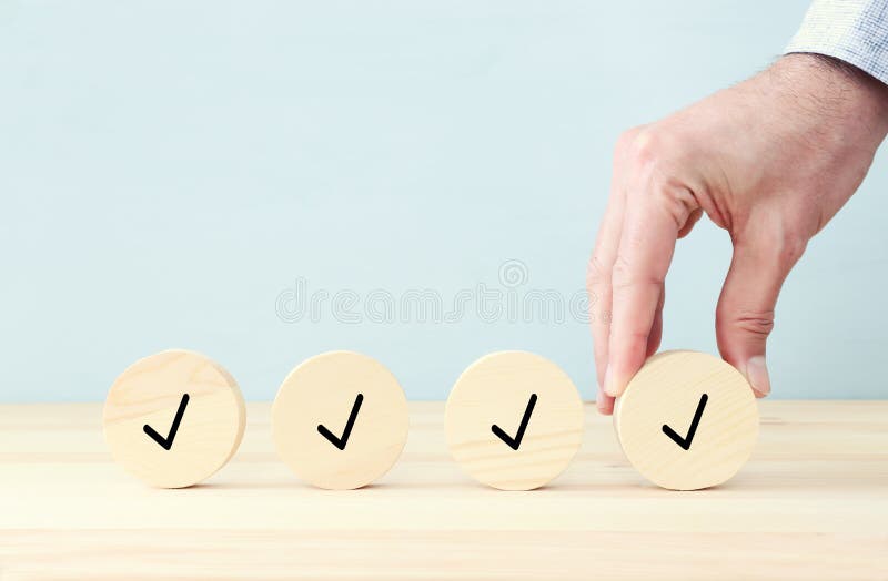 Top View Image of Check Mark Concept Stock Image - Image of concept ...