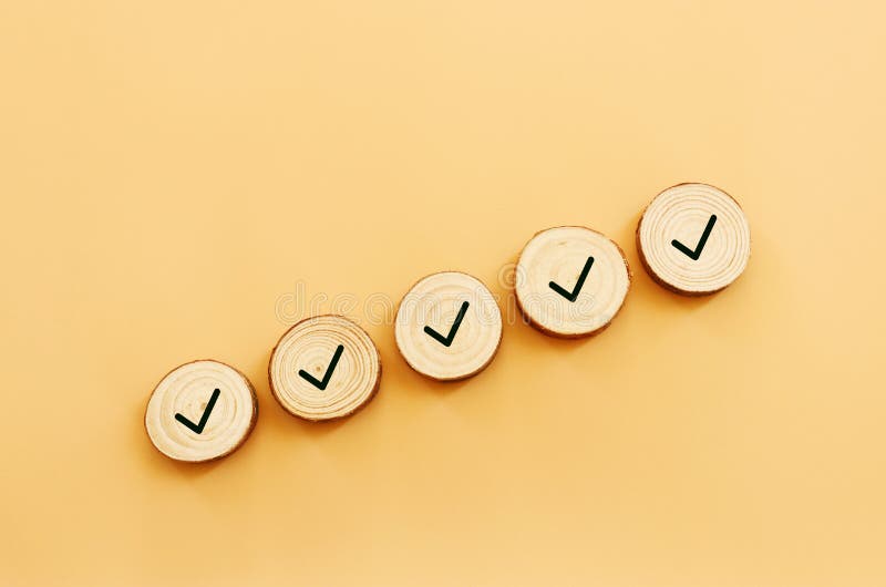 Top View Image of Check Mark Concept Stock Image - Image of rank ...