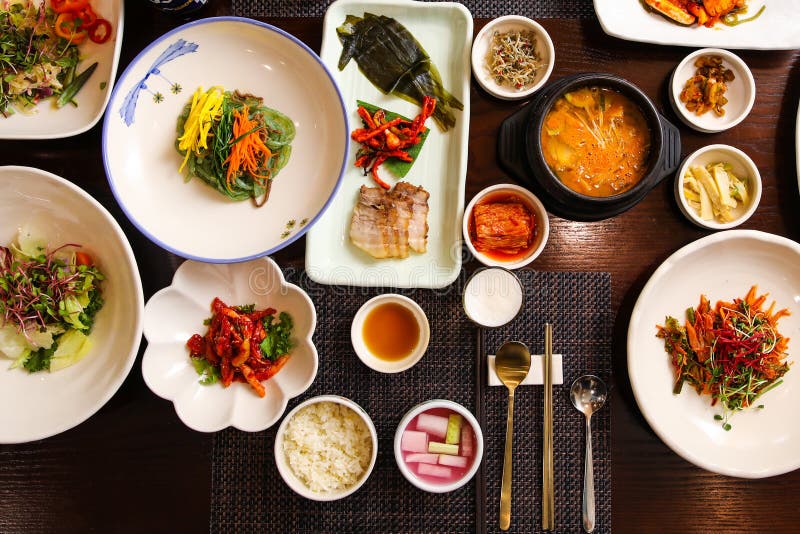 Korean Traditional Full Course Meal Stock Photos - Free & Royalty-Free ...
