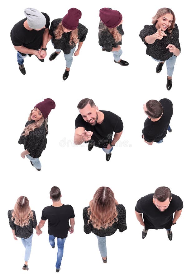 Top View. Image of Modern Different Young People Stock Image - Image of ...