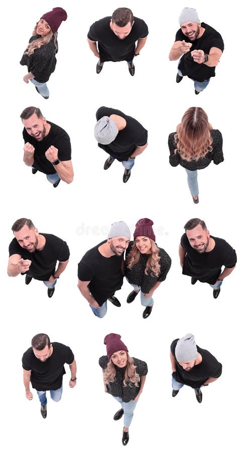 Top View. Image Of Modern Different Young People Stock Image - Image of ...