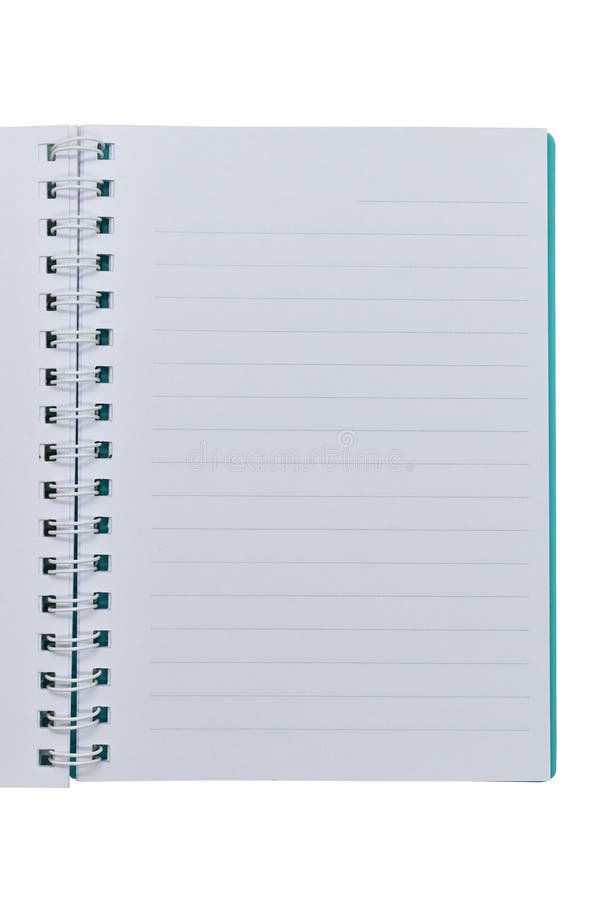 Top View Image of Open Notebook with Blank Page, Lined Paper Texture ...