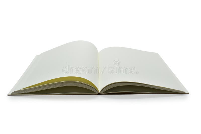Top View Image of Open Notebook with Blank Page, Spotted Paper Texture ...