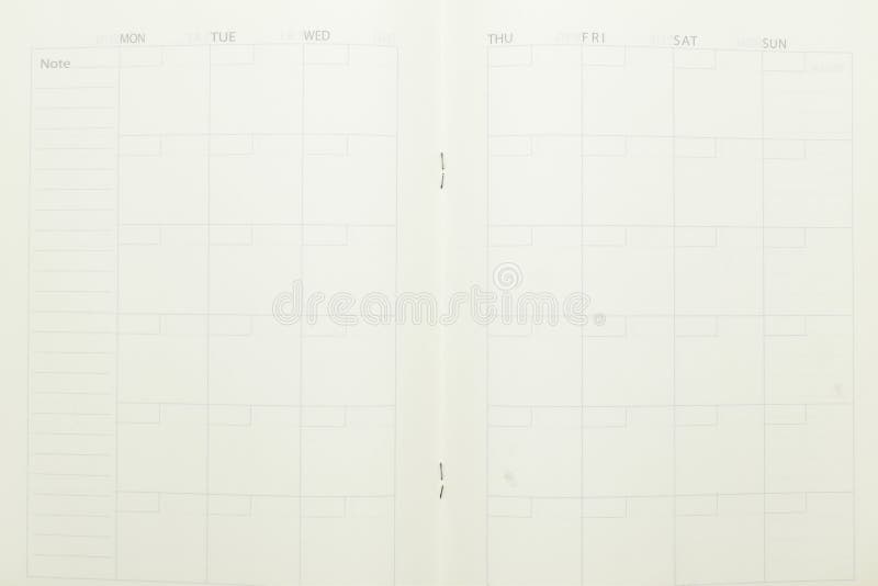 Top View of Open Planner Notebook with Blank Page, Lined Paper Texture ...