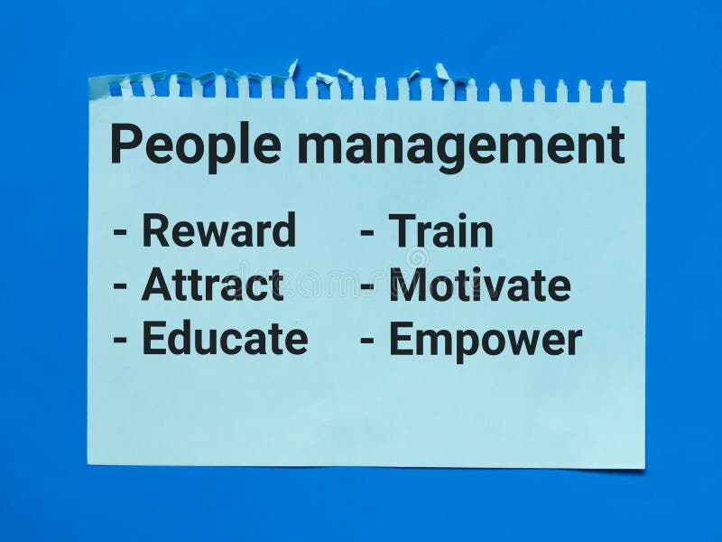 Top View Image White Paper Written Text People Management. Stock Image ...