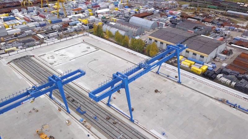 Top View of the Industrial Complex. Clip. Large Production Complex from ...