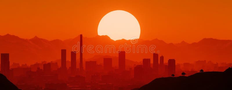 The Top View of an Industrial Complex Reveals a Smog-choked Sky and ...