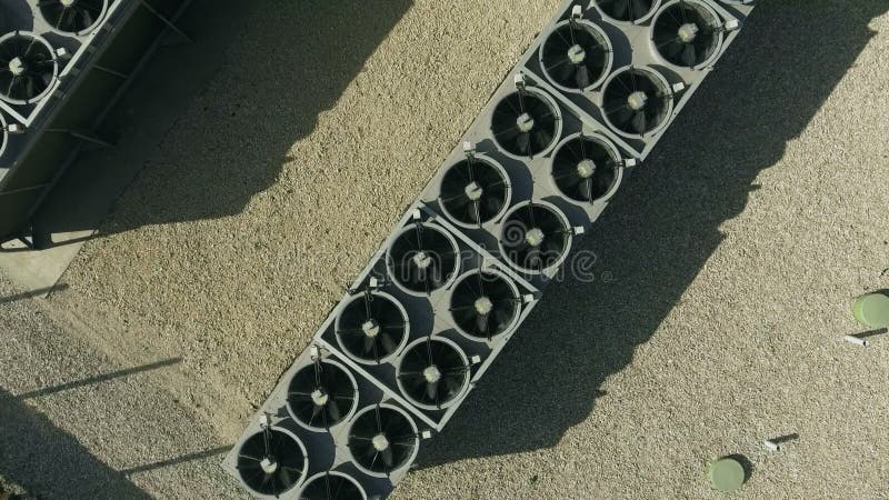 Top View of Industrial Ventilation Stock Video - Video of aerial ...