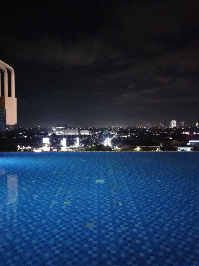 Top View at Infinity Pool Hotel Stock Photo - Image of hotel, view ...