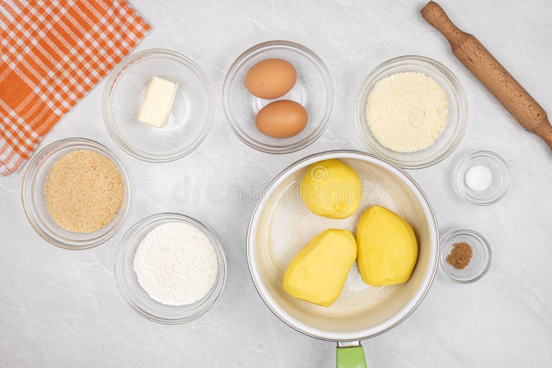 Top View of Ingredients Ready for Cooking Stock Photo - Image of wheat ...
