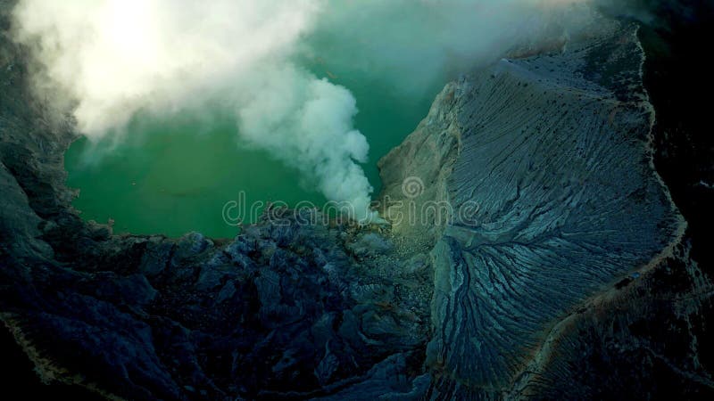 View Inside a Volcano during a Small Eruption Stock Image - Image of ...