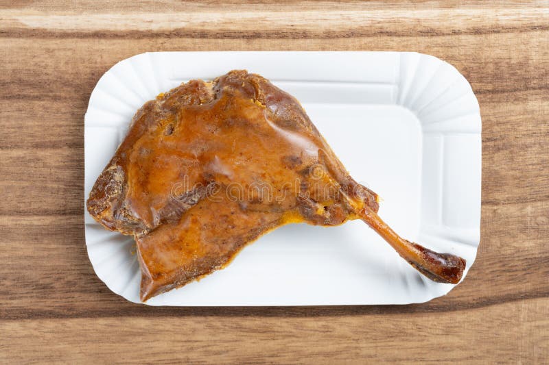 Top View Instant Braised Duck Leg Horizontal Composition Stock Image ...