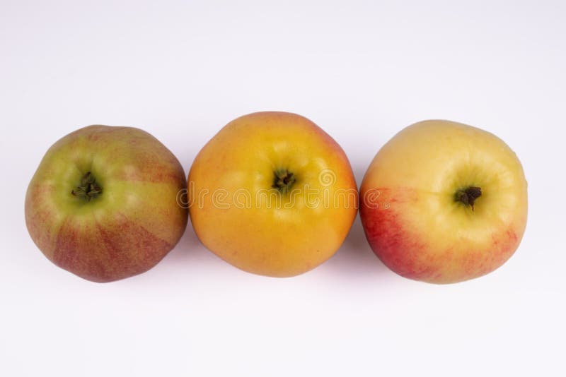Top View of Inverted Apples of Different Colors Stock Photo - Image of ...