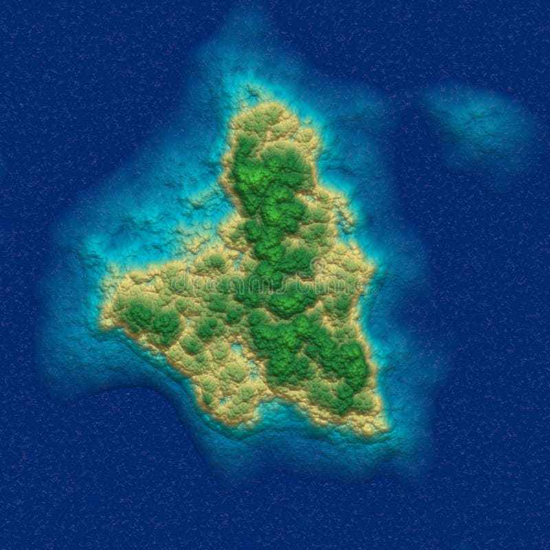 Top view of the island stock illustration. Illustration of waterfront ...