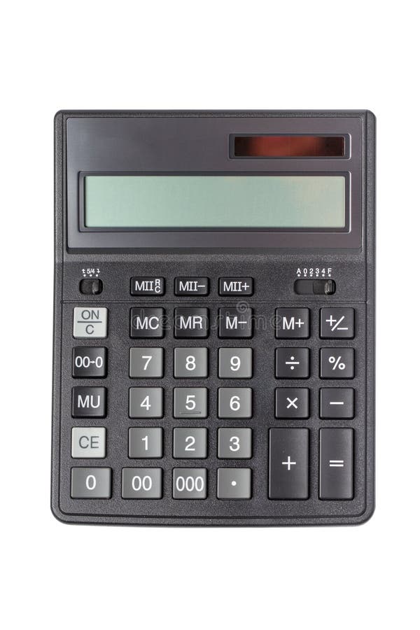 Top View of Isolated Calculator Stock Image - Image of electronic ...