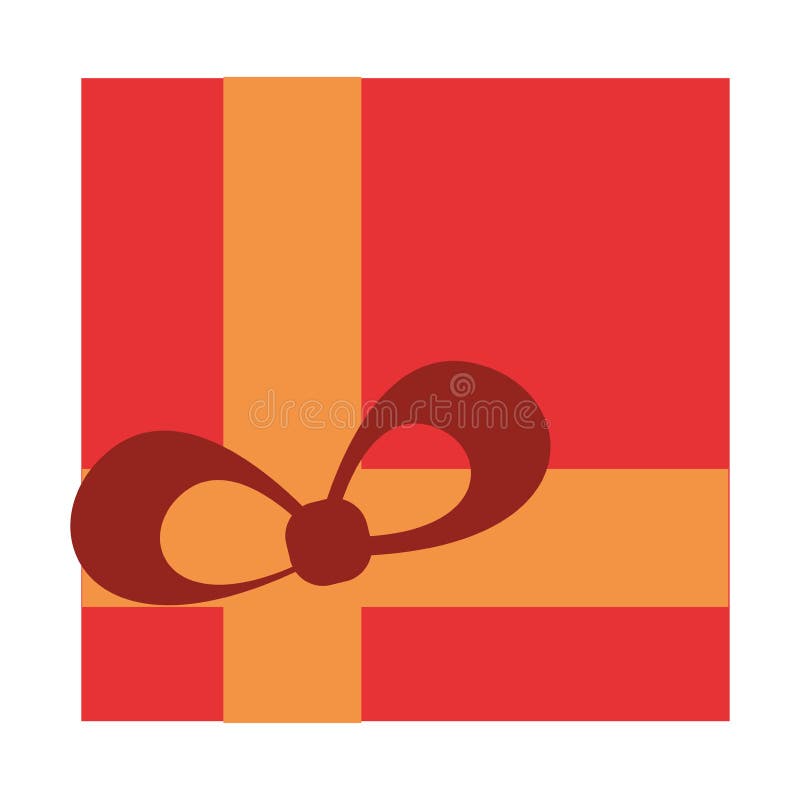 Top View of an Isolated Christmas Present Vector Stock Illustration ...