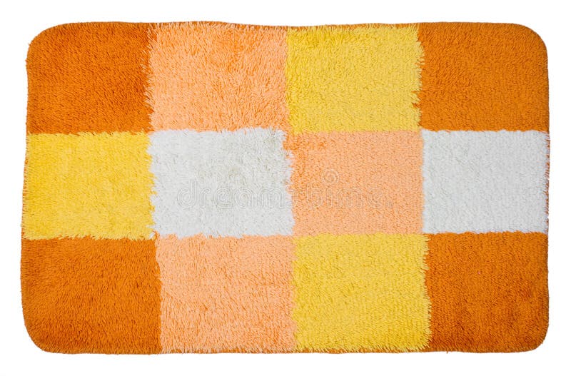 Top View of Isolated Colorful Bath Mat Stock Image - Image of geometric ...