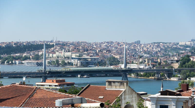 Top view of Istanbul editorial stock image. Image of town - 73540494
