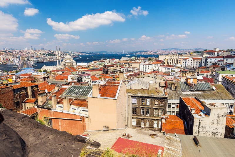 Top View of Istanbul from Roofs Stock Photo - Image of asia, horn: 68465182