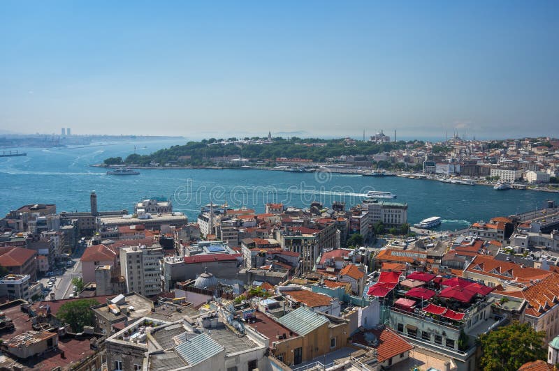 Top view of Istanbul stock photo. Image of horn, center - 97286070