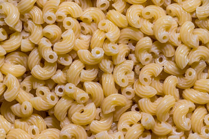 Top View of Italian Cooked Chifferi Pasta Stock Photo - Image of ...