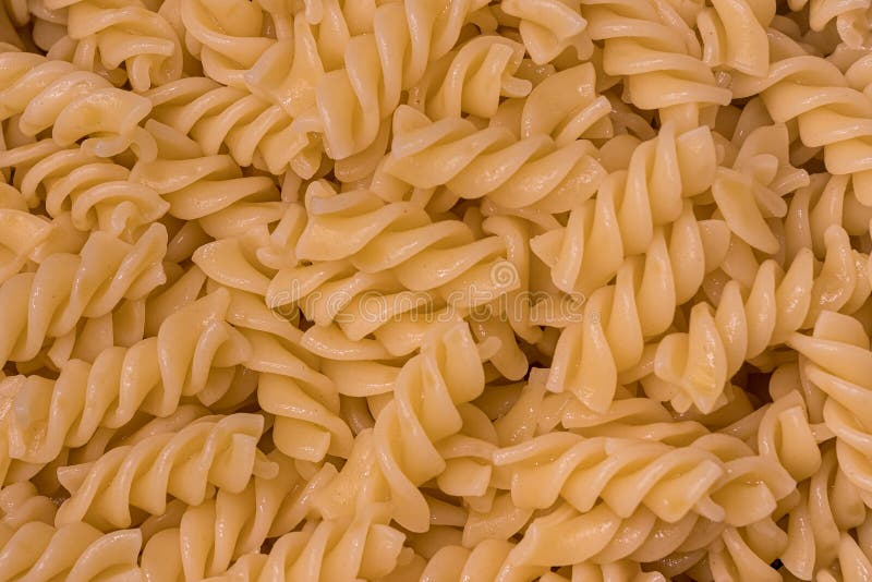Top View of Italian Cooked Fusilli Pasta Stock Photo - Image of ...